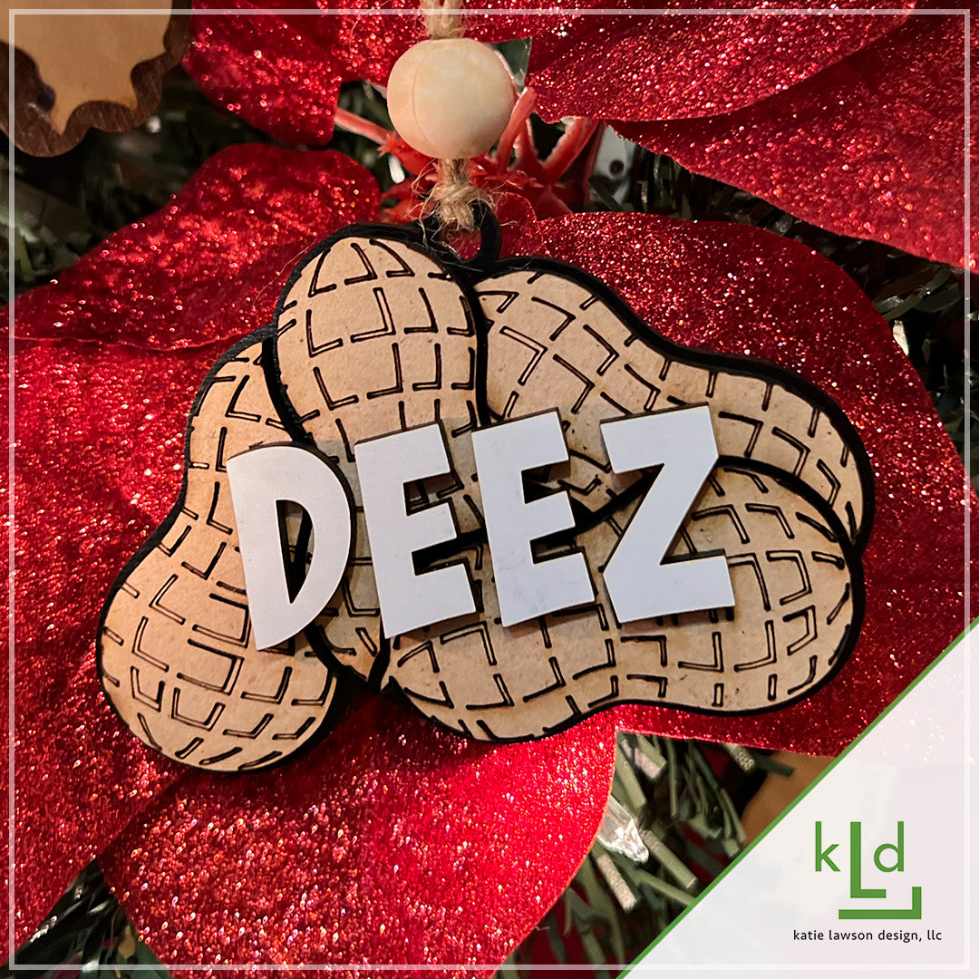 Deez Nuts Ornament – katielawsondesign